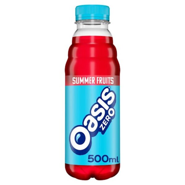 Oasis Summer Fruit Zero 12 x 500ml - snackline-direct.co.uk