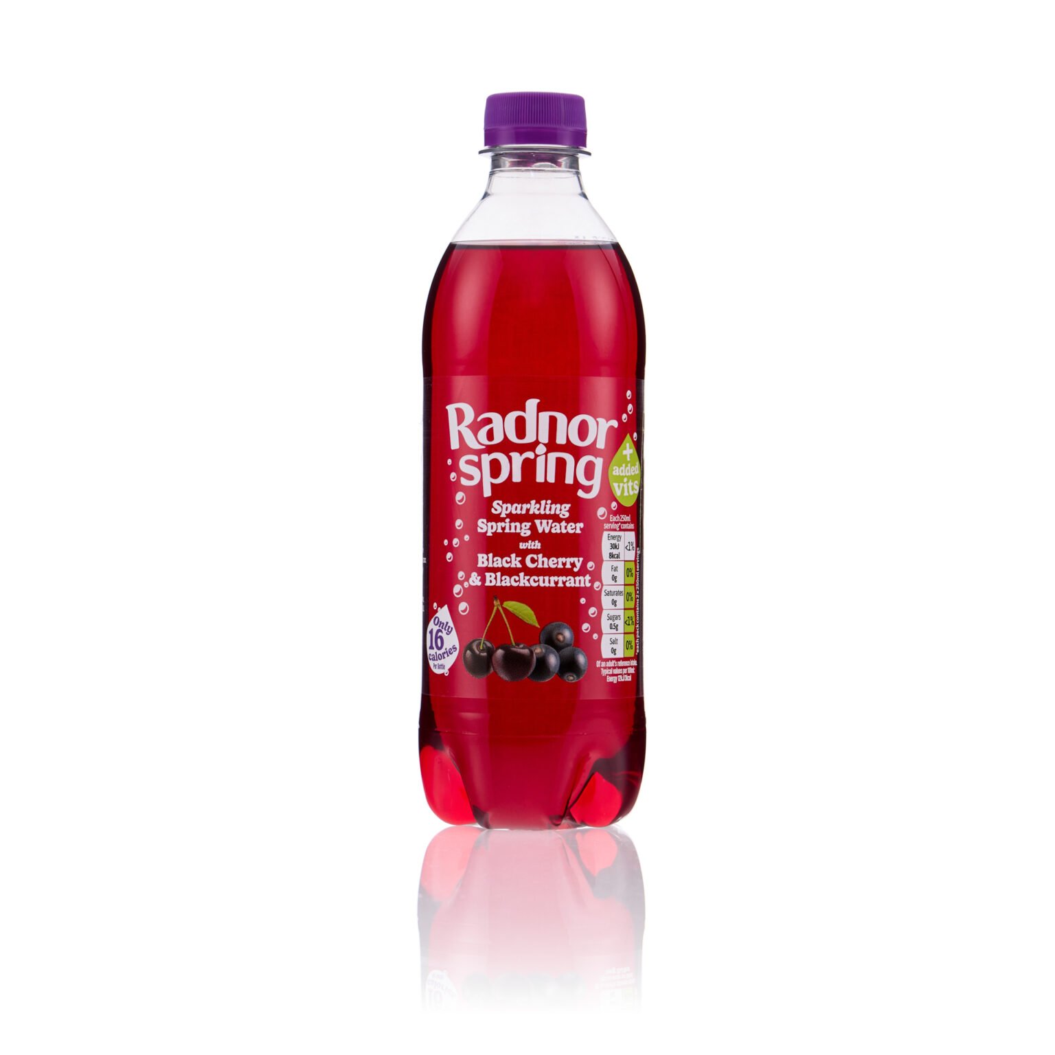 Radnor Spring Black Cherry & Black 24 x 500ml - snackline-direct.co.uk